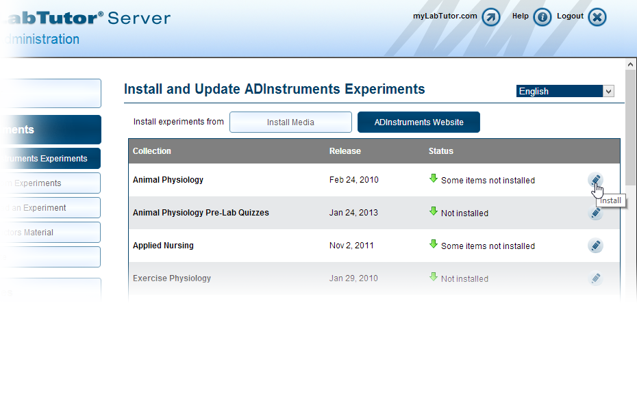 Installing LabTutor content | ADInstruments